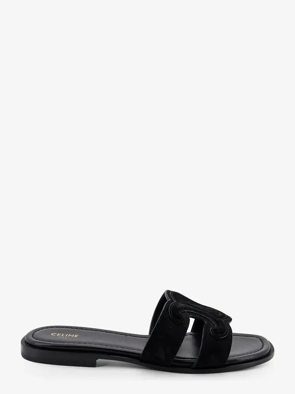 Celine Marina Suede Sandals With Triomphe Logo