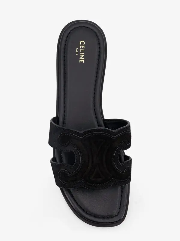 Celine Marina Suede Sandals With Triomphe Logo