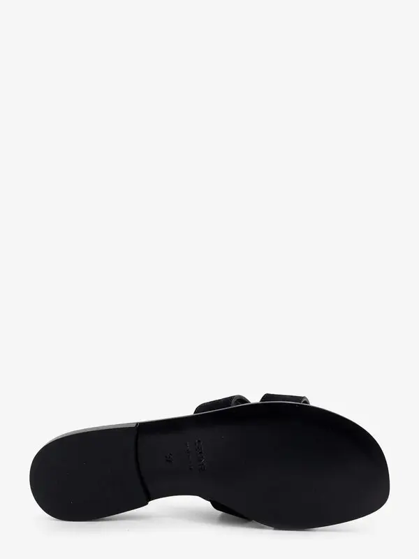 Celine Marina Suede Sandals With Triomphe Logo - Black