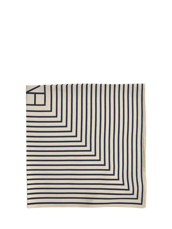 TOTEME Silk Scarf With Monogram Print