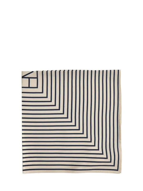TOTEME Silk Scarf With Monogram Print - Multicolor