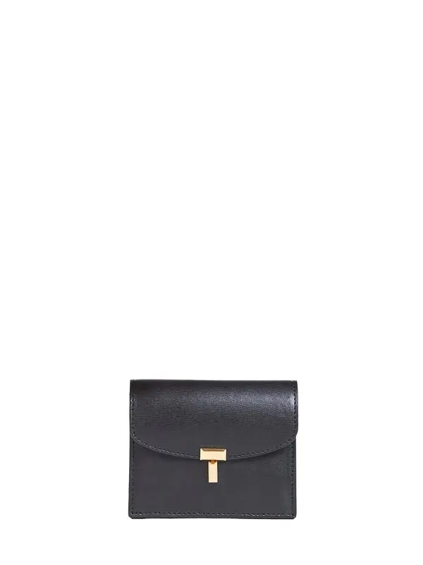 TOTEME Black T-lock Card Holder