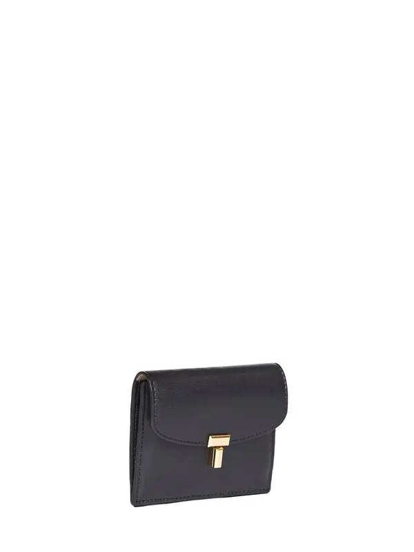 TOTEME Black T-lock Card Holder
