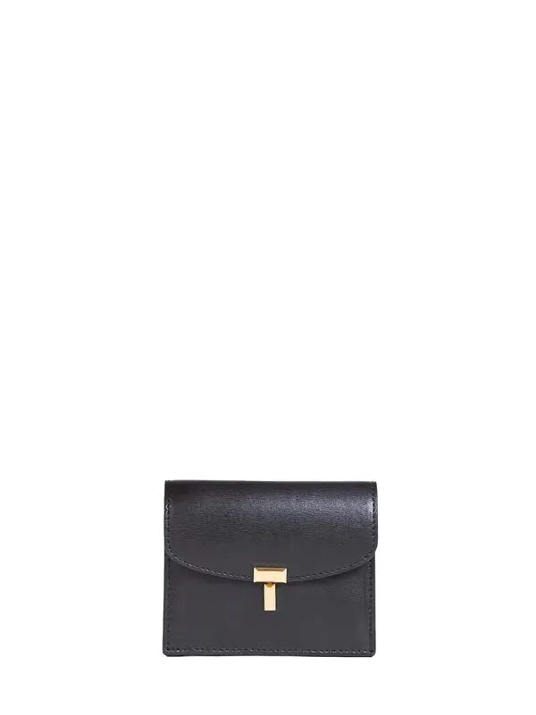 TOTEME Black T-lock Card Holder - Multicolor