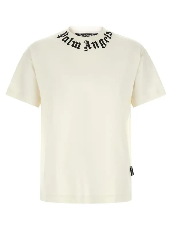 Palm Angels Neck Logo' T-shirt - Multicolor