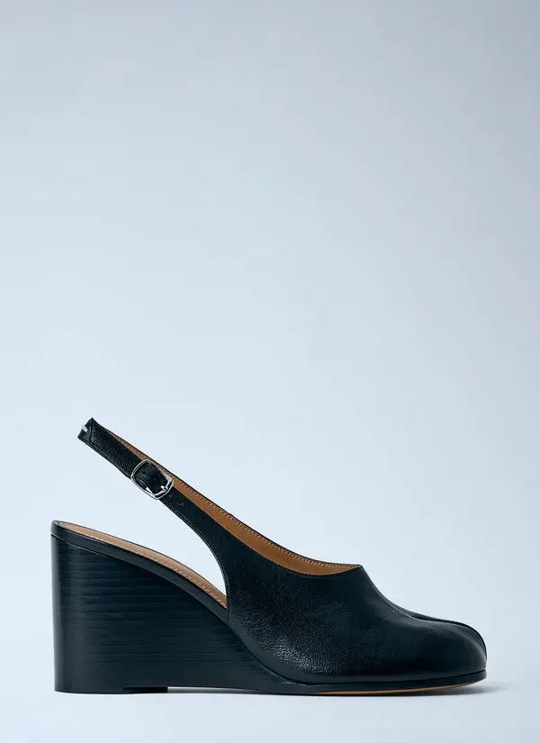 MAISON MARGIELA Tabi Slingback Wedges - Black