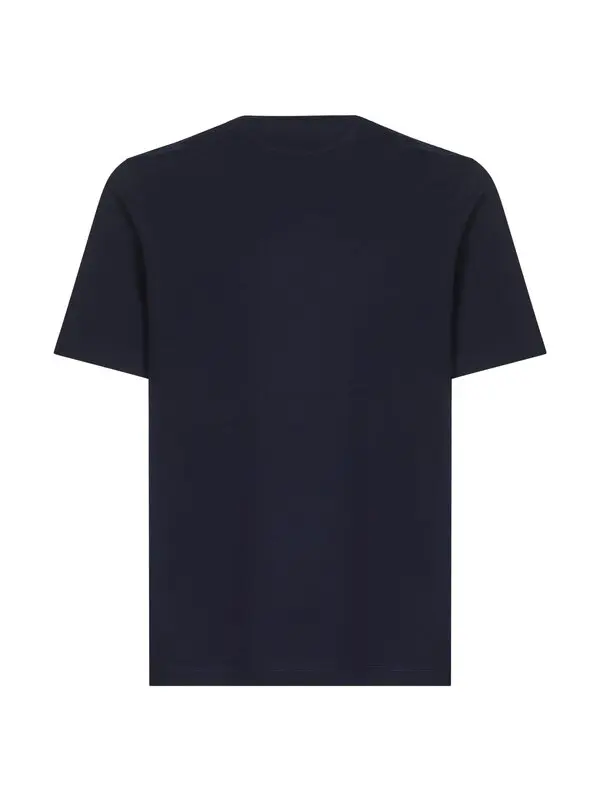Brunello Cucinelli Blue Solomeo Crest T-shirt