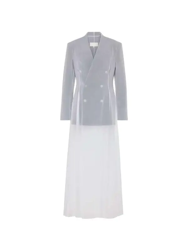 MAISON MARGIELA Long-sleeved Midi Dress - Gray