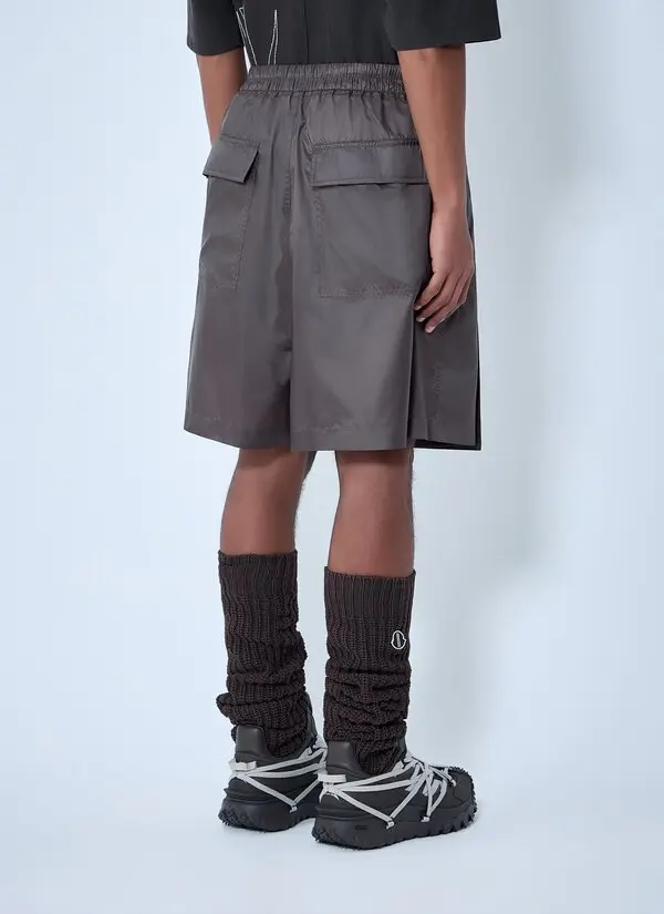 Moncler Rick Owens Drawstring Midi Kilt Shorts