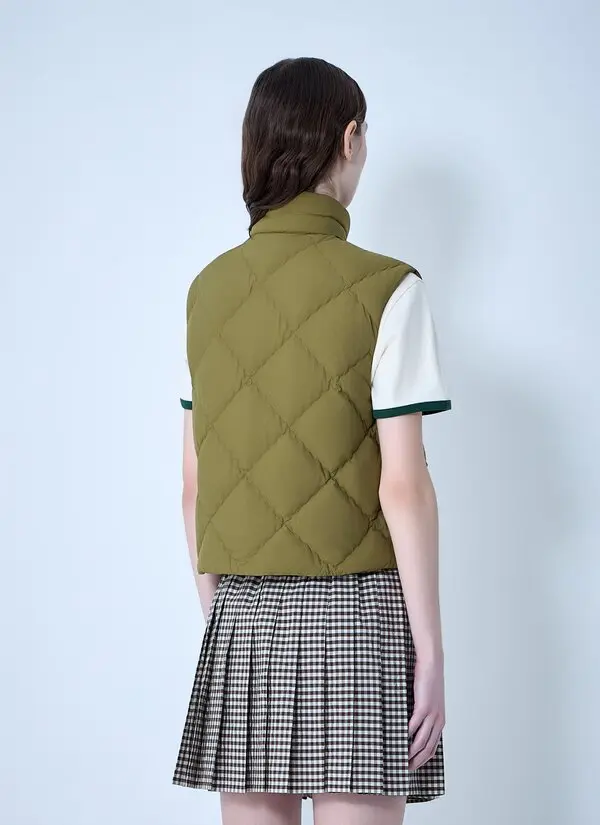 Moncler Biois Quilted Down Vest - Green