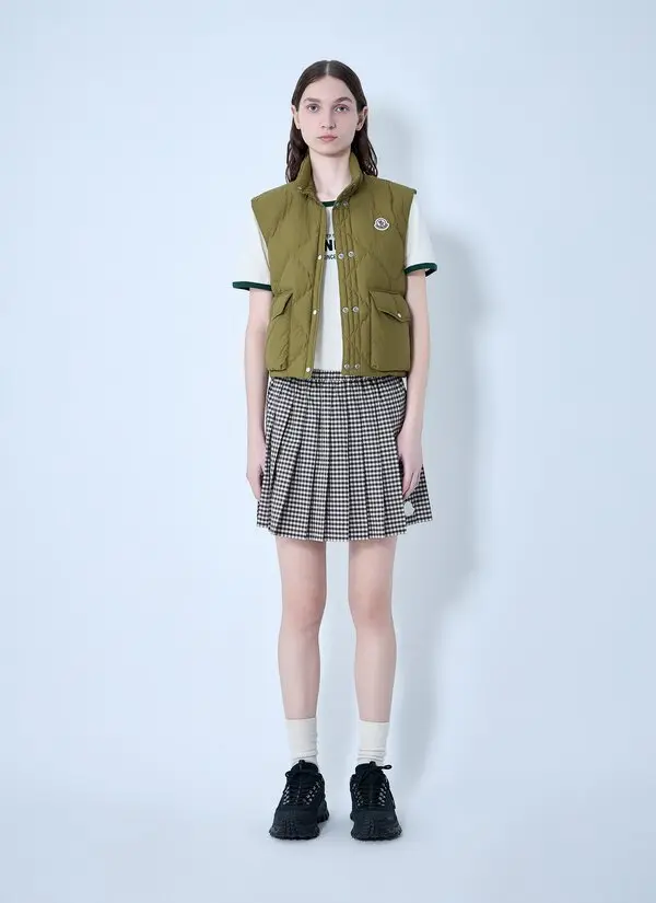 Moncler Quilted Down Vest - Green
