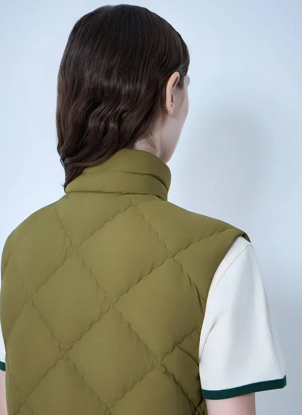 Moncler Quilted Down Vest - Green