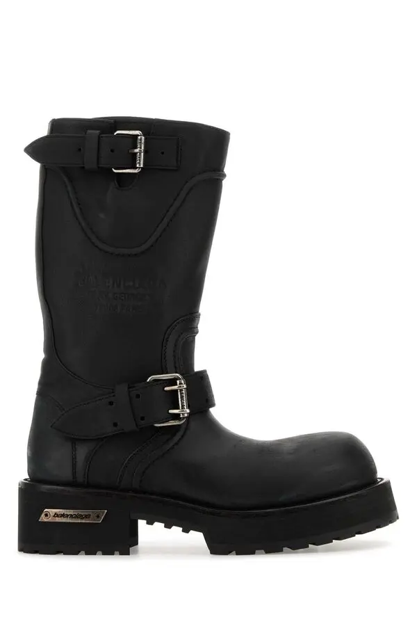 Balenciaga Leather Venom Boots - Black