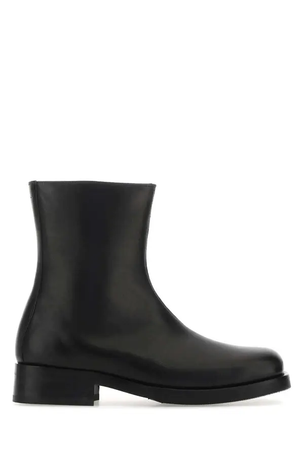 Our Legacy Leather Camion Ankle Boots - Black