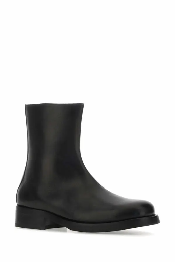 Our Legacy Leather Camion Ankle Boots - Black
