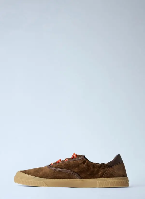 Moncler Suede Low-top Sneakers - Brown