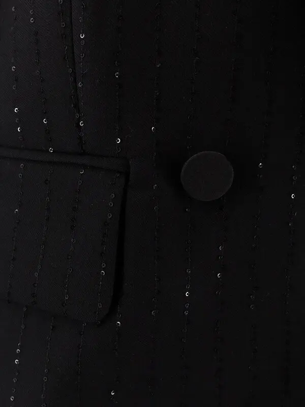 Max Mara Appia Virgin Wool Blazer With Sequins