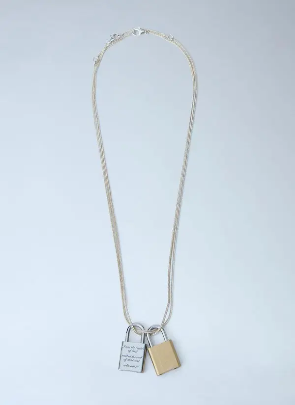 Our Legacy Riddle Padlock-detail Necklace - Gold