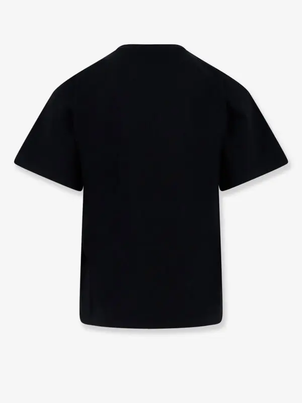 Celine Cotton T-shirt With Iconic Embroidery