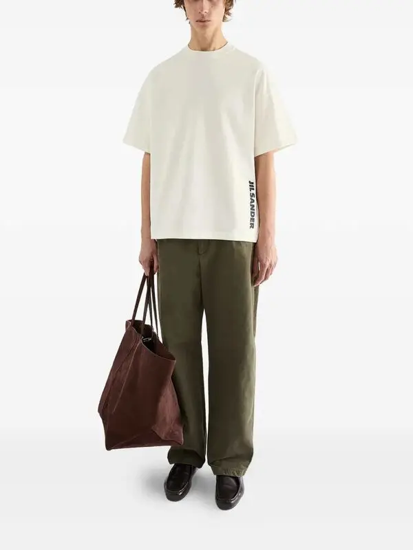 JIL SANDER Crew-neck T-shirt With Printed Logo