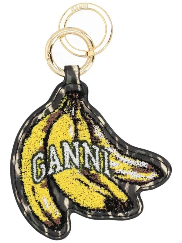 GANNI Keychain Banana - Black