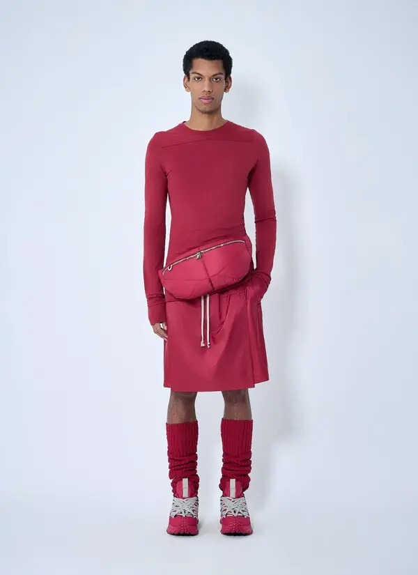 Moncler Rick Owens Drawstring Midi Kilt Shorts
