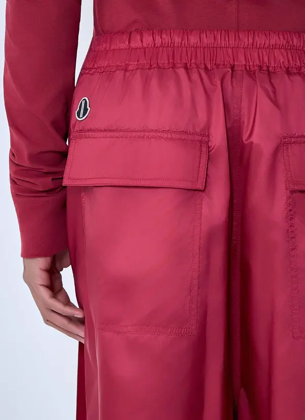 Moncler Rick Owens Drawstring Midi Kilt Shorts