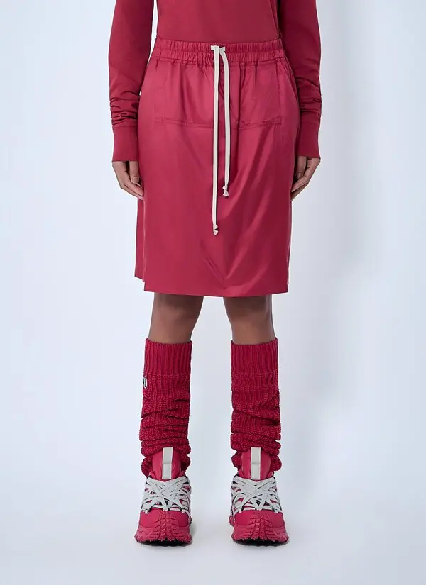 Moncler Rick Owens Drawstring Midi Kilt Shorts