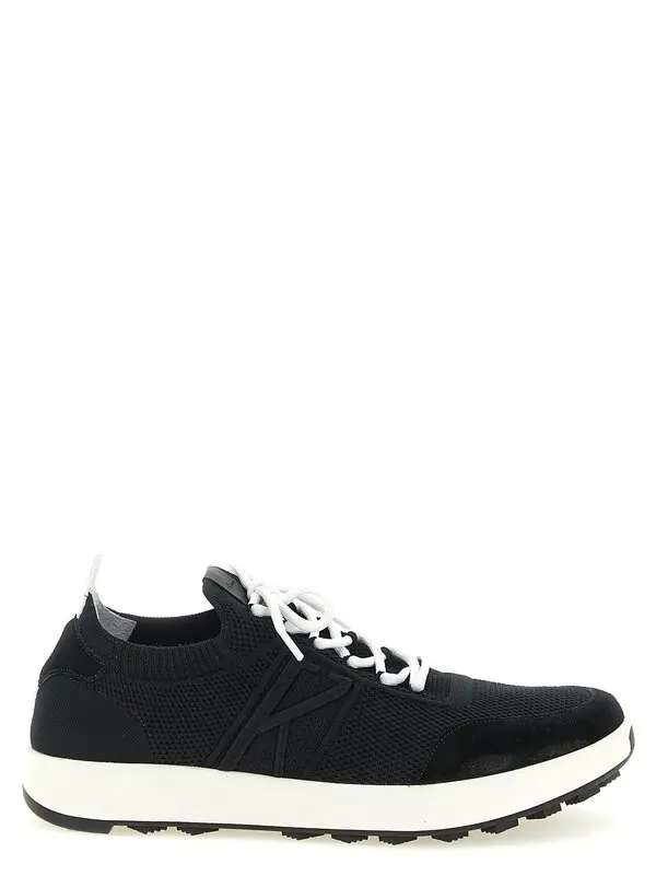 Kiton Technical Cotton Sneakers - Black