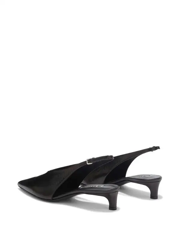 JIL SANDER Leather Pump With Ankle Strap