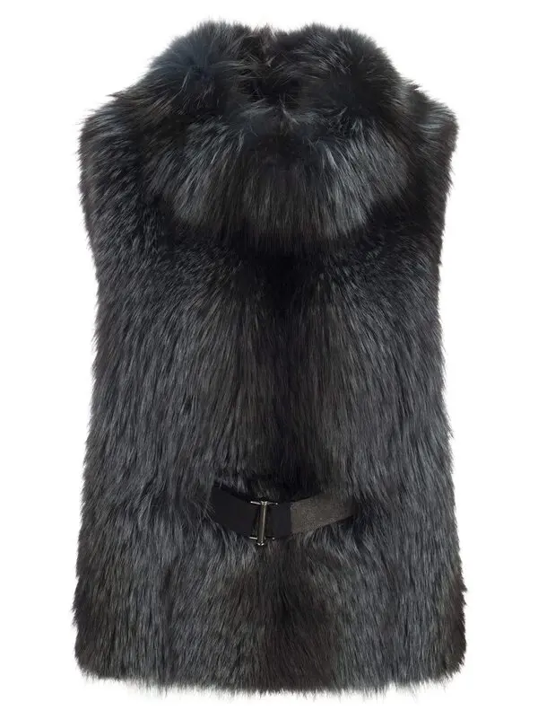 Brunello Cucinelli Fox Fur Vest - Blue