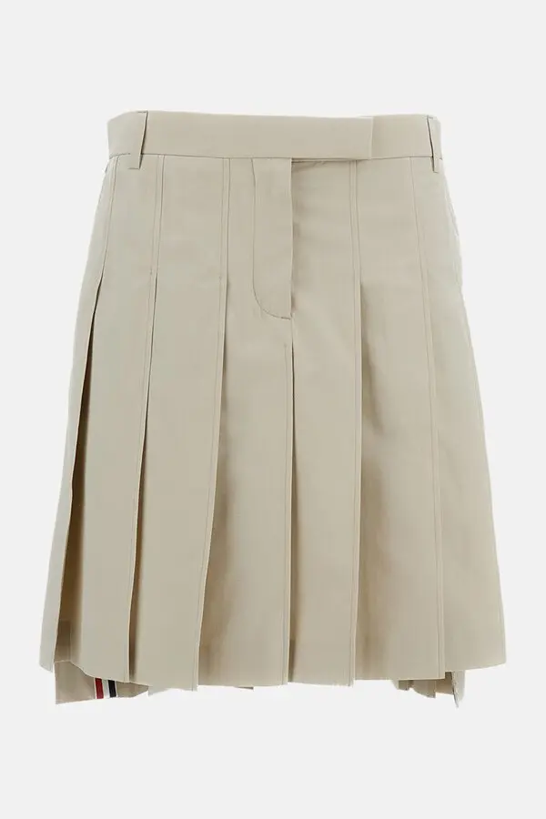 Thom Browne Cotton Pleated Skirt - Multicolor