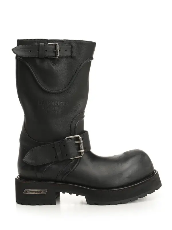 Balenciaga Venom Leather Boots - Black