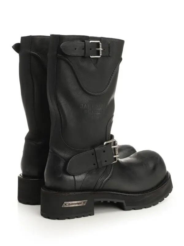 Balenciaga Venom Leather Boots - Black