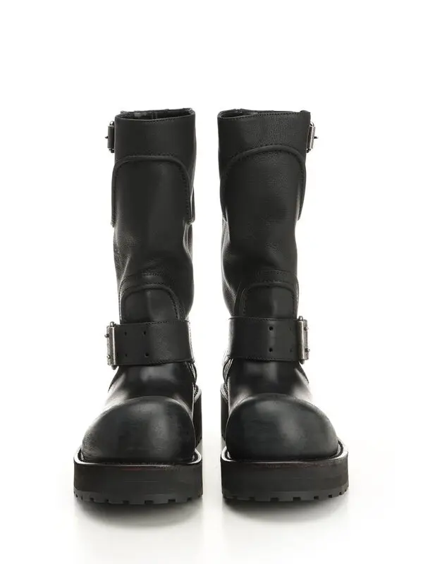 Balenciaga Venom Leather Boots - Black