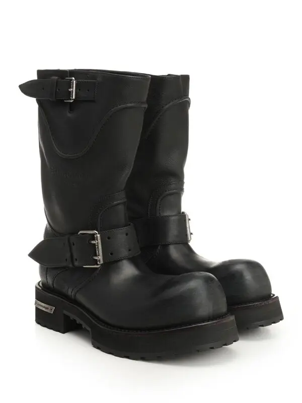 Balenciaga Venom Leather Boots - Black