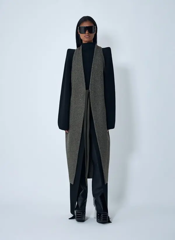 Rick Owens Wool Draped Waistcoat