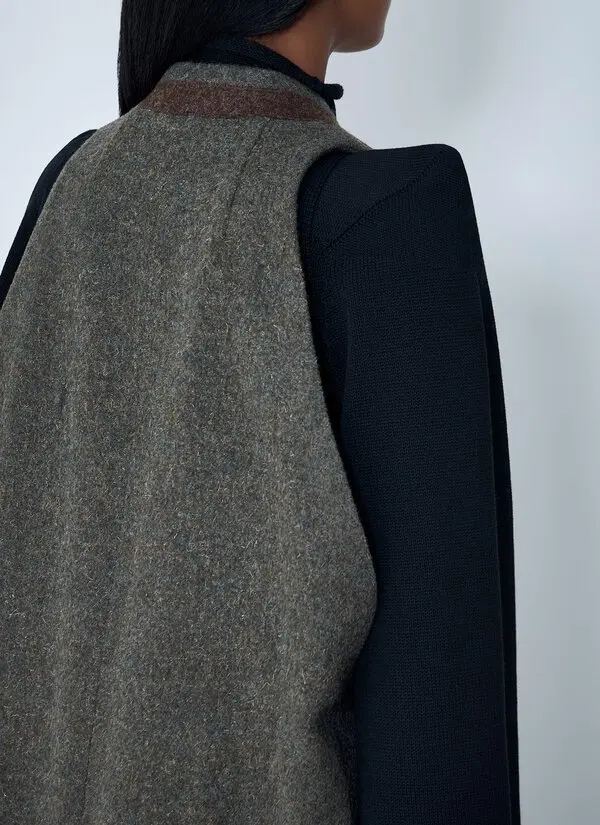 Rick Owens Wool Draped Waistcoat