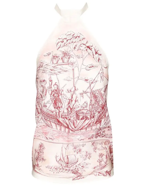 FERRAGAMO Silk Foulard Top - Multicolor