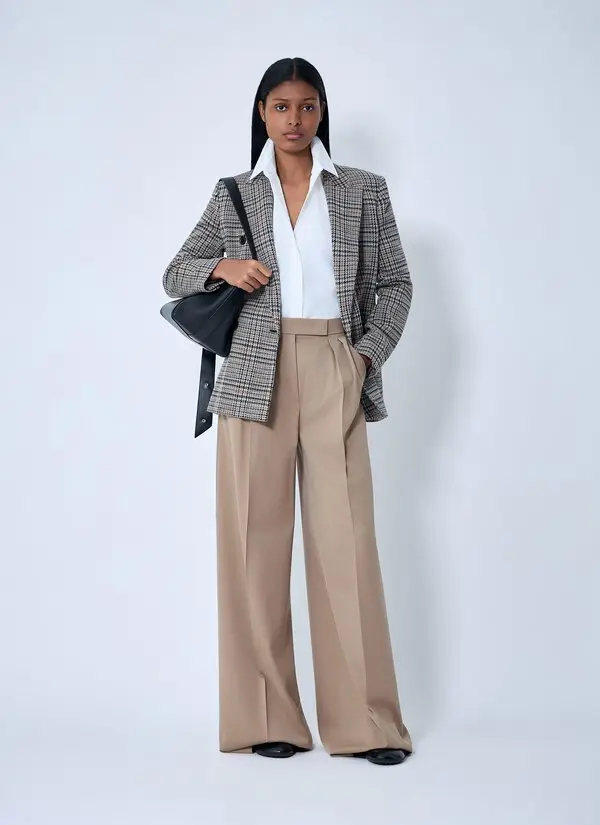 Max Mara Checked Blazer - Gray
