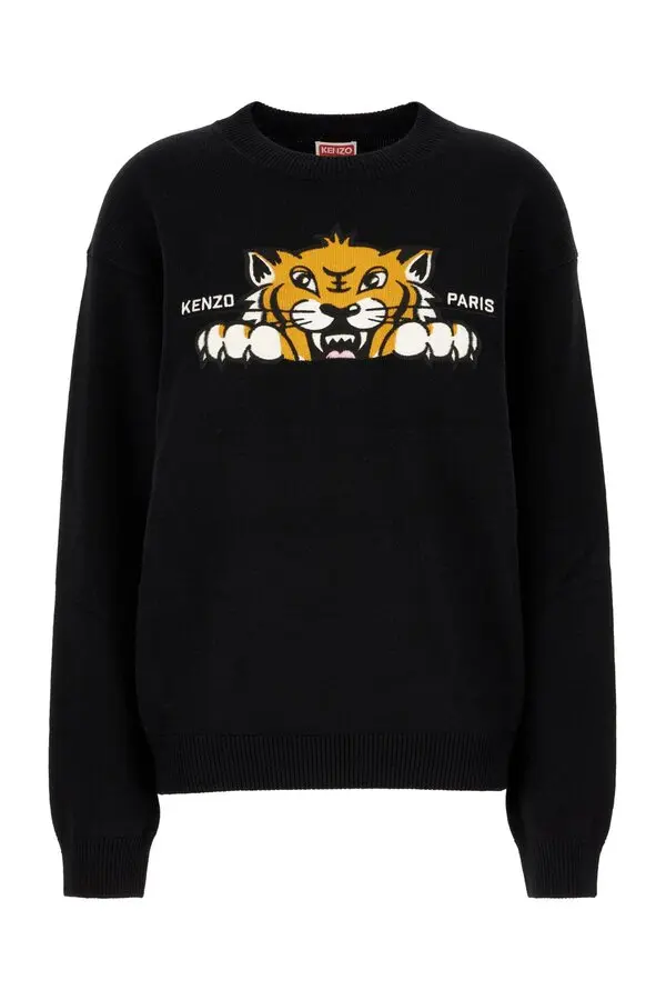 Kenzo Tiger Graphic Crewneck Knitwear - Multicolor
