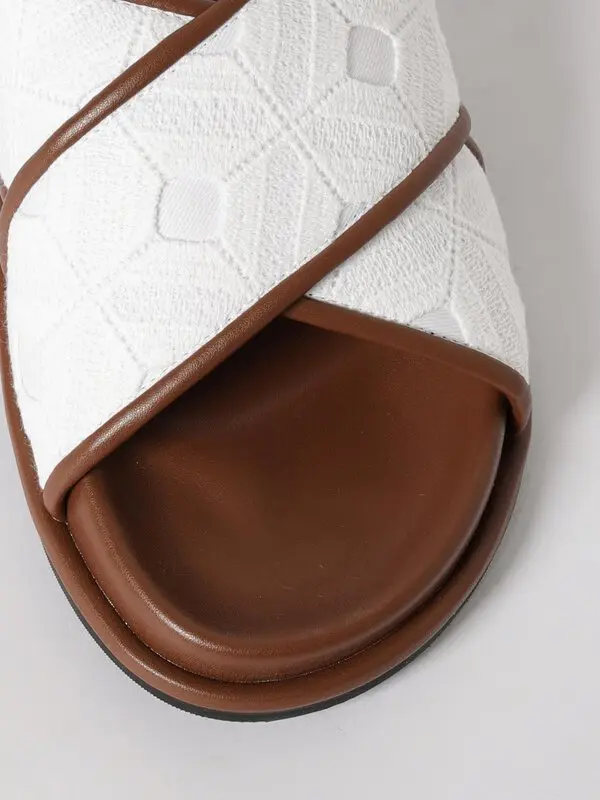 Max Mara Canvas And Leather Sandals