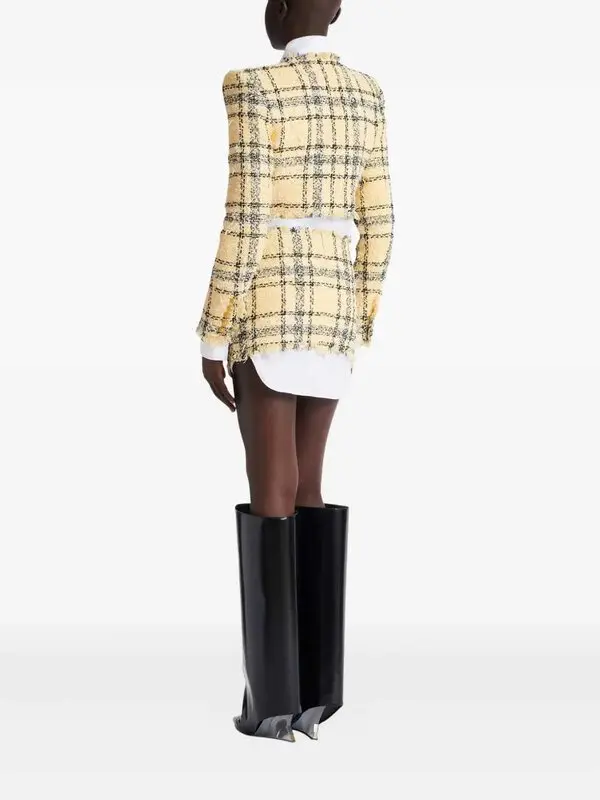 Balmain Tweed Skirt With Buttons