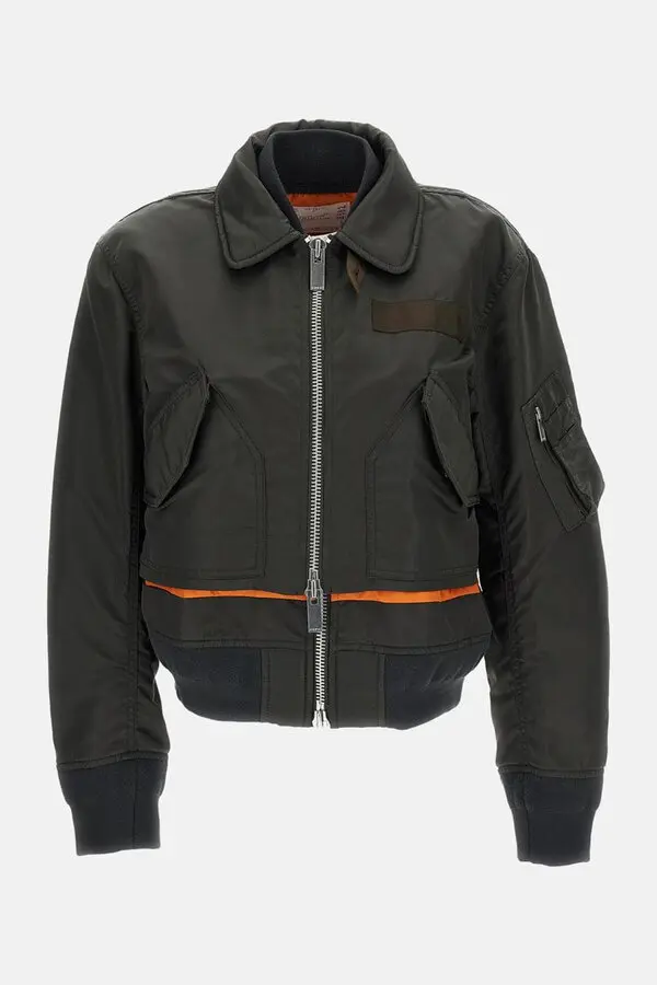 Sacai Nylon Twill Double-layer Blouson Jacket - Multicolor