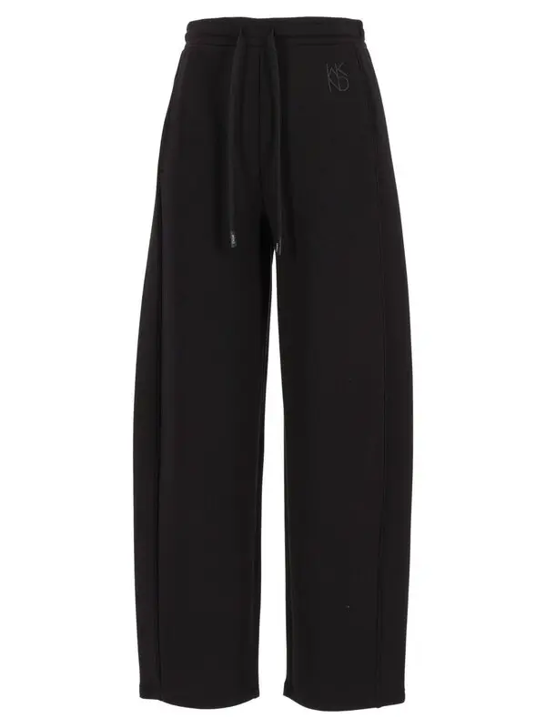 Max Mara Flared Trousers In Stretch Jersey - Black