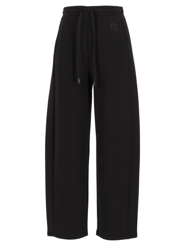 Max Mara Flared Trousers In Stretch Jersey - Black