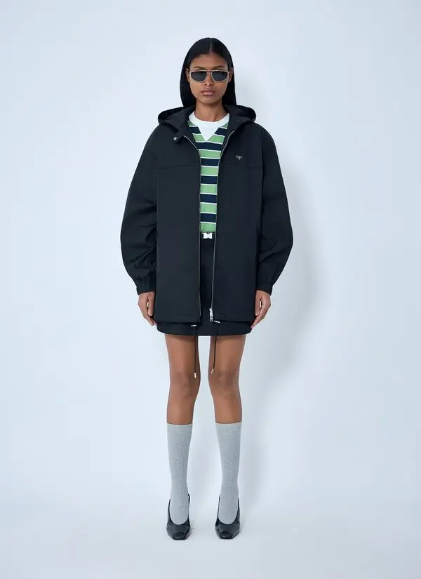 Prada Re-nylon Hooded Belted Anorak Jacket