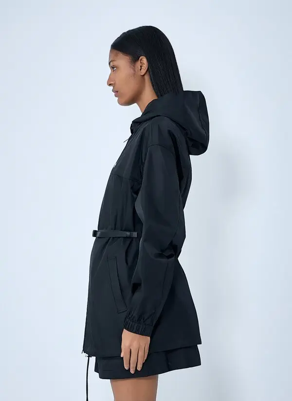 Prada Re-nylon Hooded Belted Anorak Jacket