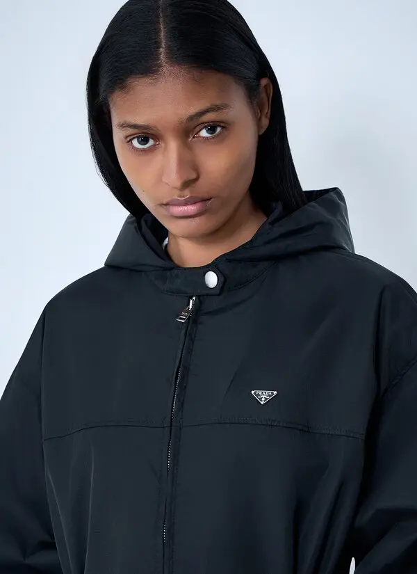 Prada Re-nylon Hooded Belted Anorak Jacket