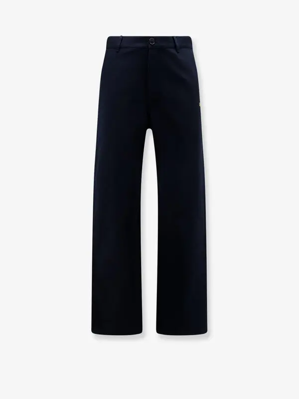 Loewe Denim Trousers With Contrasting Embroidered Logo - Multicolor